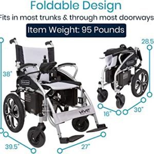 Compact Electric Wheelchair by Vive (FREE SHIPPING) - H&H Medical Supply
